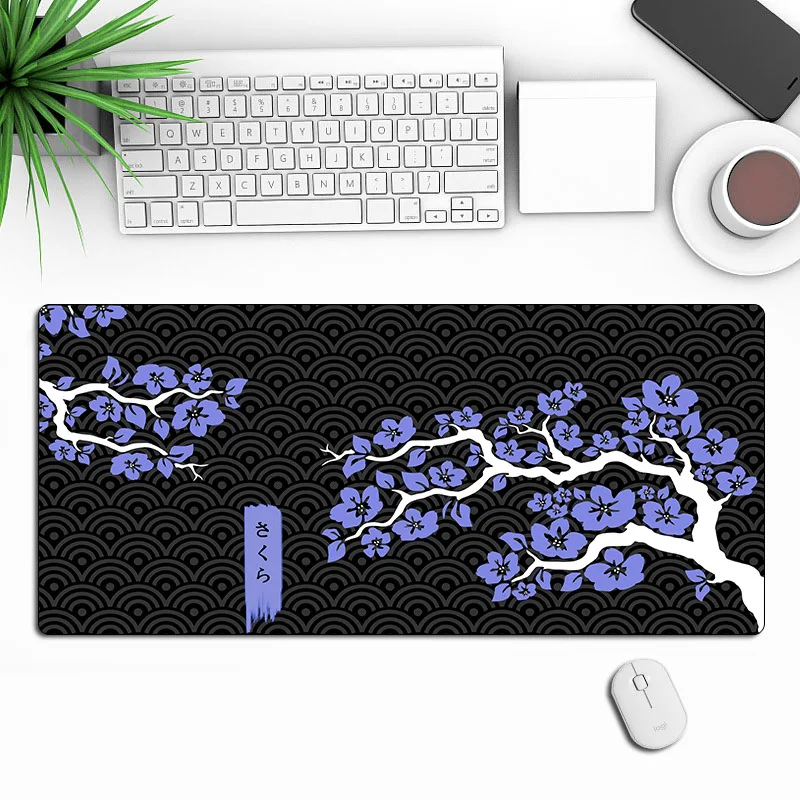 Mouse-Pad-Sakura-Large-Gamer-Mousepad-Purple-Cherry-Blossom-Keyboard ...
