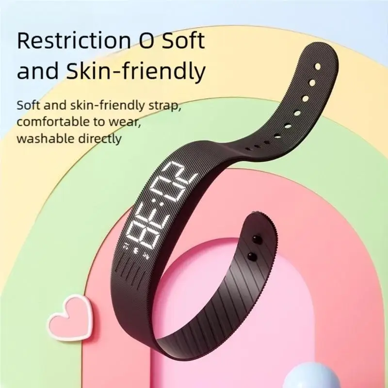 Gentle Quiet Wake Up Wristband Step trackers Sleep Monitor USB Charging ...