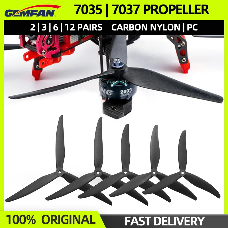 2-3-6-12PAIRS-GEMFAN-Drone-Propeller-Cinelifter-3-Blade-Props-CW-CCW ...
