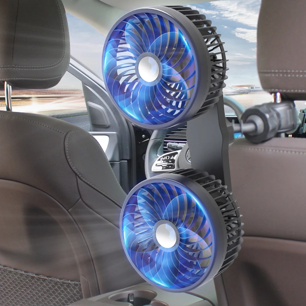 Car-Seat-Back-Cooling-Fan-Dual-Head-Auto-Headrest-Ventilation-Fan-360 ...