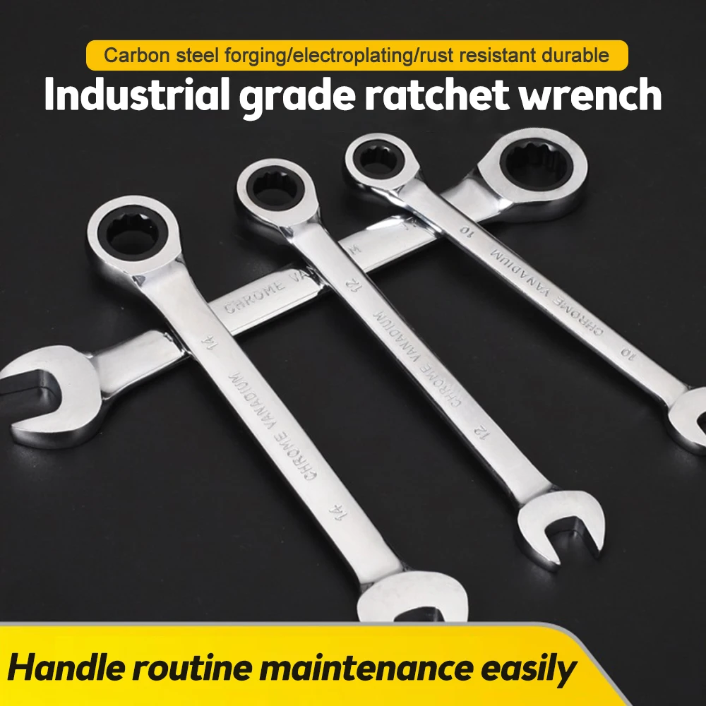 Ratchet-Spanner-Combination-Wrench-Keys-Gear-Ring-Tool-6-7-8-9-10-11-12 ...