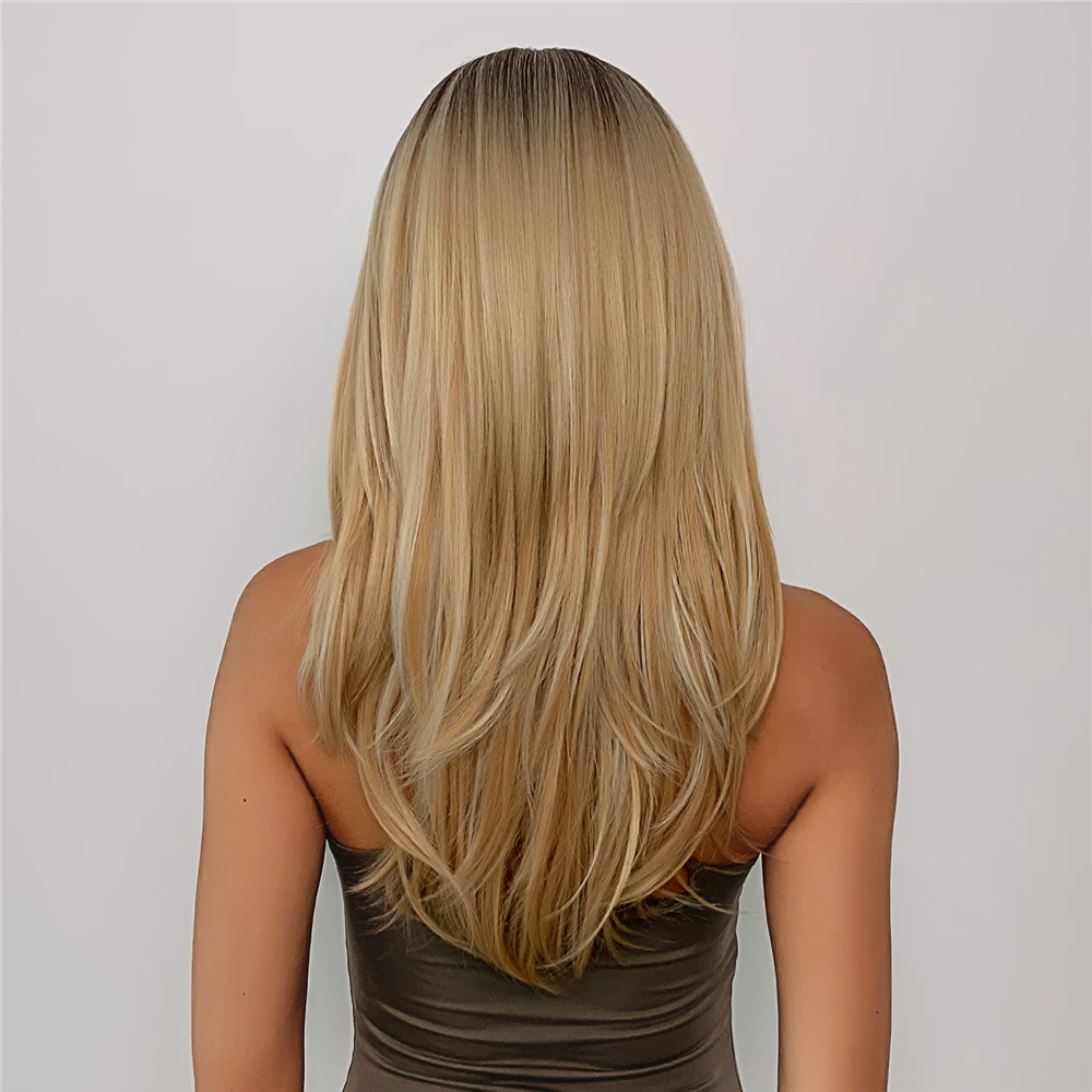 Layered Hair Back View V Shape