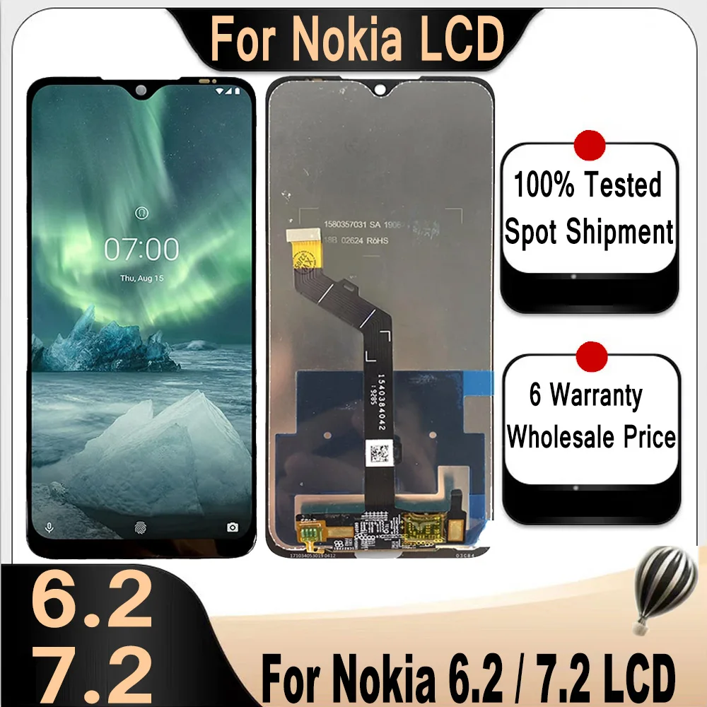 Original LCD For Nokia 7.2 LCD Display TA-1196 Digitizer Assembly ...