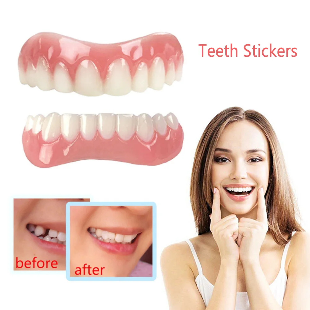 False-Teeth-Veneer-Silicone-Top-Bottom-Teeth-Veneers-Temporary-Fake ...