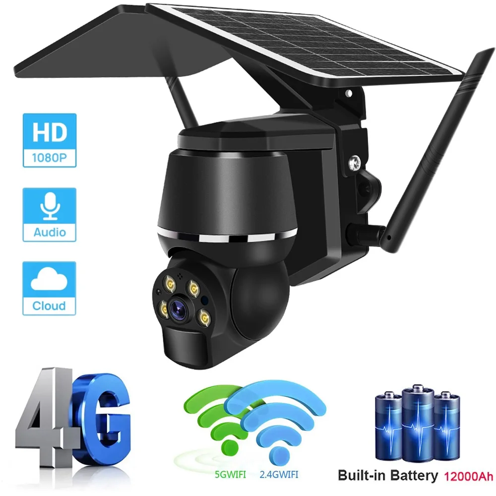 4g Network Solar Panel Wireless Wifi Surveillance Camera Outdoor ...