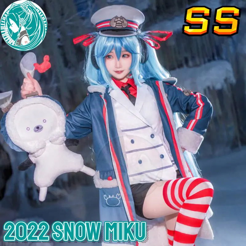 VOCALOID 2022 Snow Miku Cosplay Costume Miku Uniform Handsome Captain ...