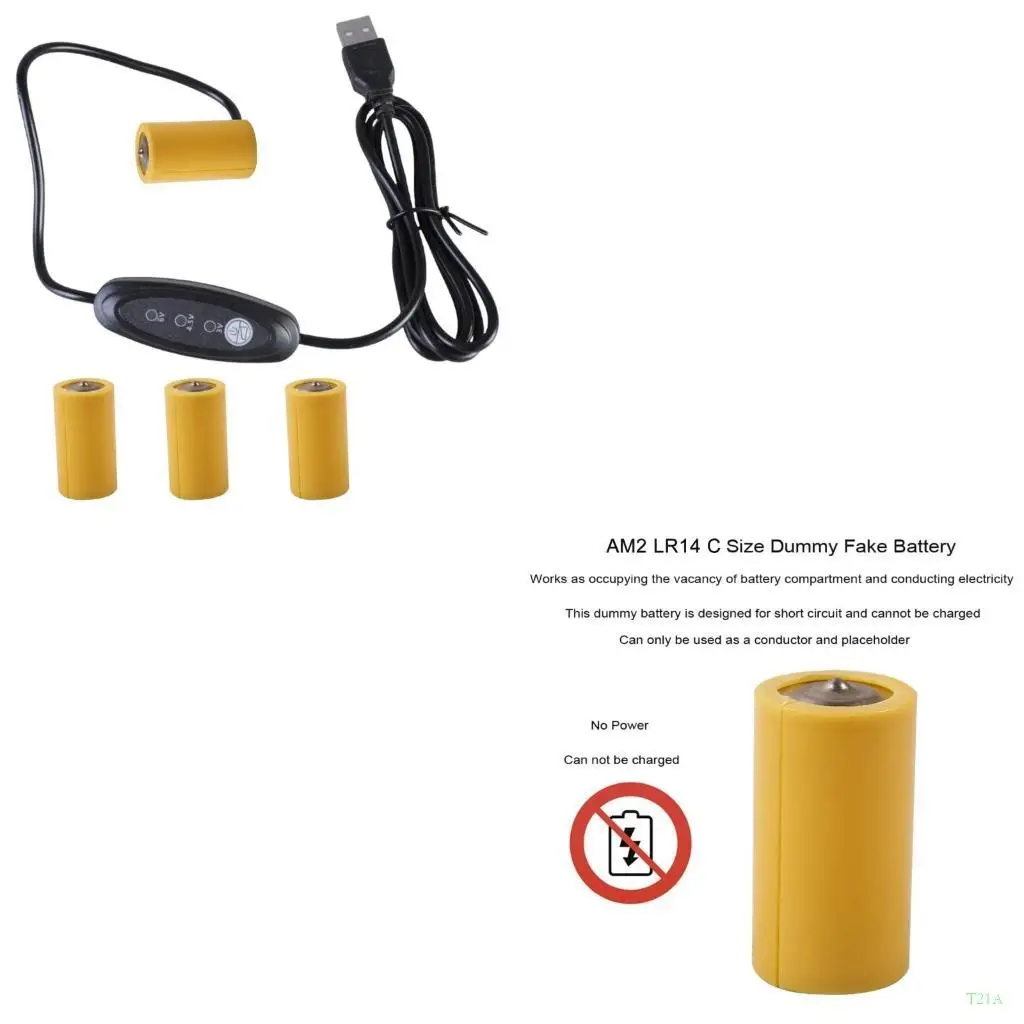 T21A LR14 C Battery Adapter 3V 4.5V 6V Power Supply LR14 C Battery ...