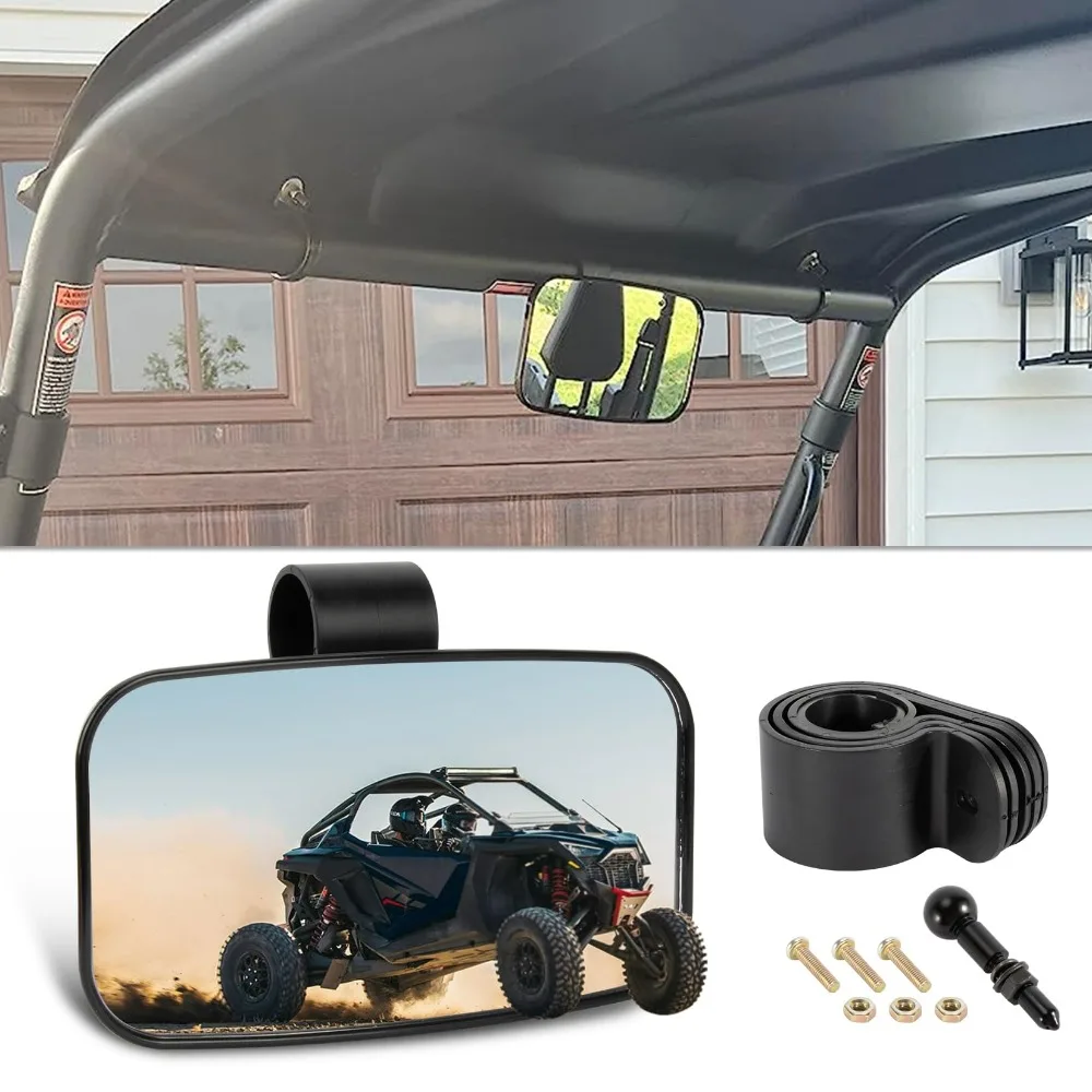 Motorcycle-Universal-UTV-Rear-View-Mirror-For-1-5-1-75-2-Roll-Cage-with ...