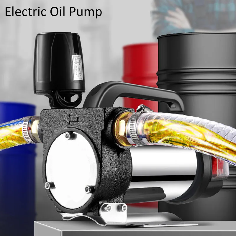 12V-24V-220V-990W-Electric-Oil-Pump-Diesel-Kerosene-Pump-Self-Priming ...
