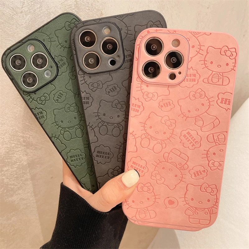 Original-Hello-Kitty-Cartoon-Cases-For-iPhone-14-13-12-11-Pro-Max-Mini ...
