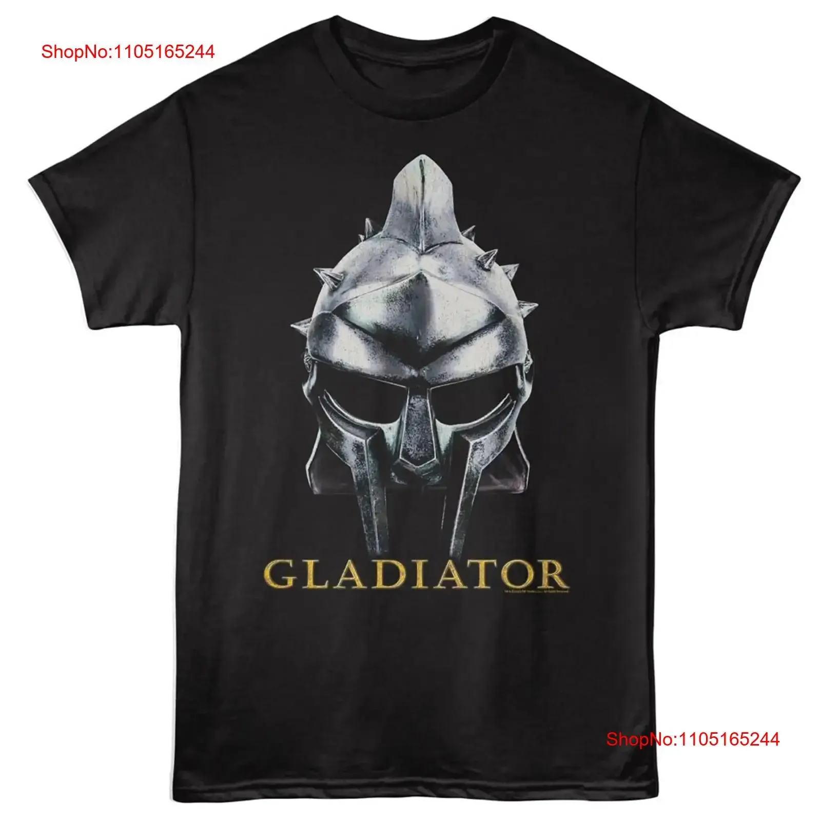 GLADIATOR Movie T Shirt MAXIMUS HELMET AND LOGO Official Black Cotton ...
