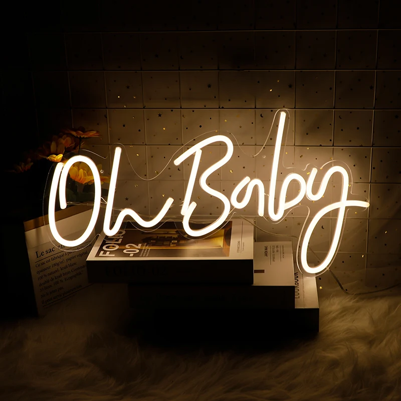 Neon Lights Baby Shower | Baby Shower Decorations | Led Light Signs Oh ...