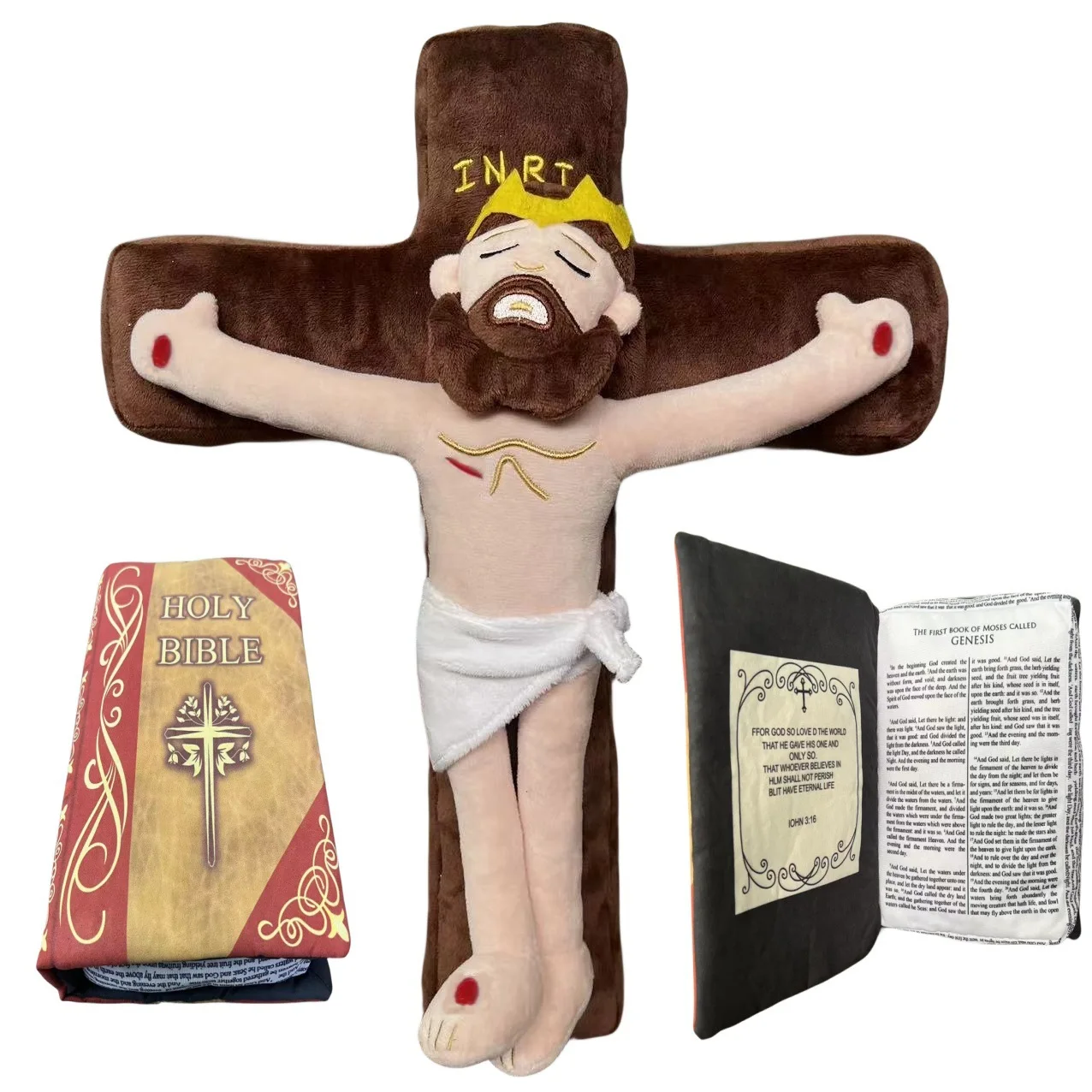 New-Arab-character-Jesus-cross-plush-doll-bible-fabric-ornament-retro ...
