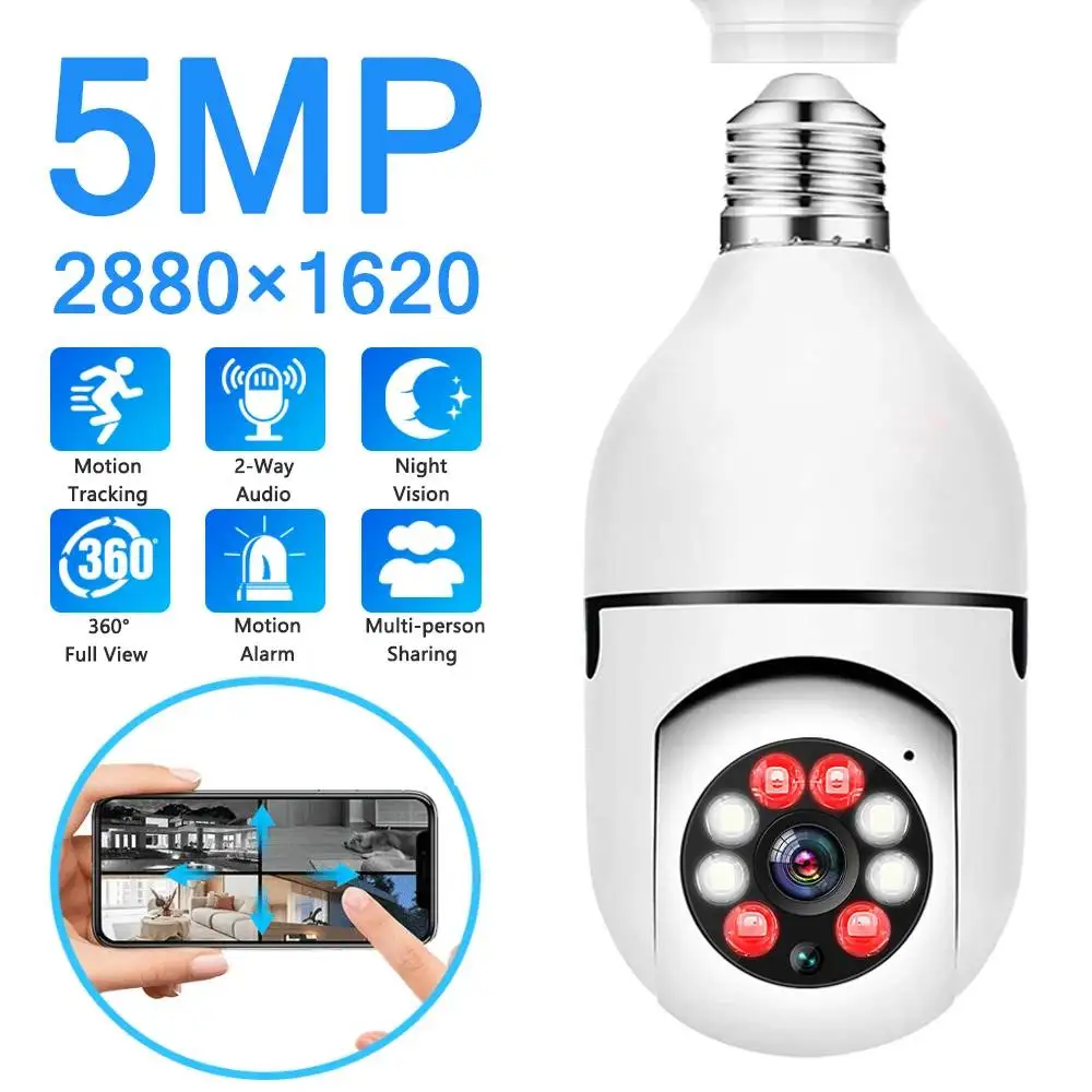 5MP-E27-Bulb-Surveillance-Camera-Indoor-WiFi-Wireless-Baby-Monitor ...