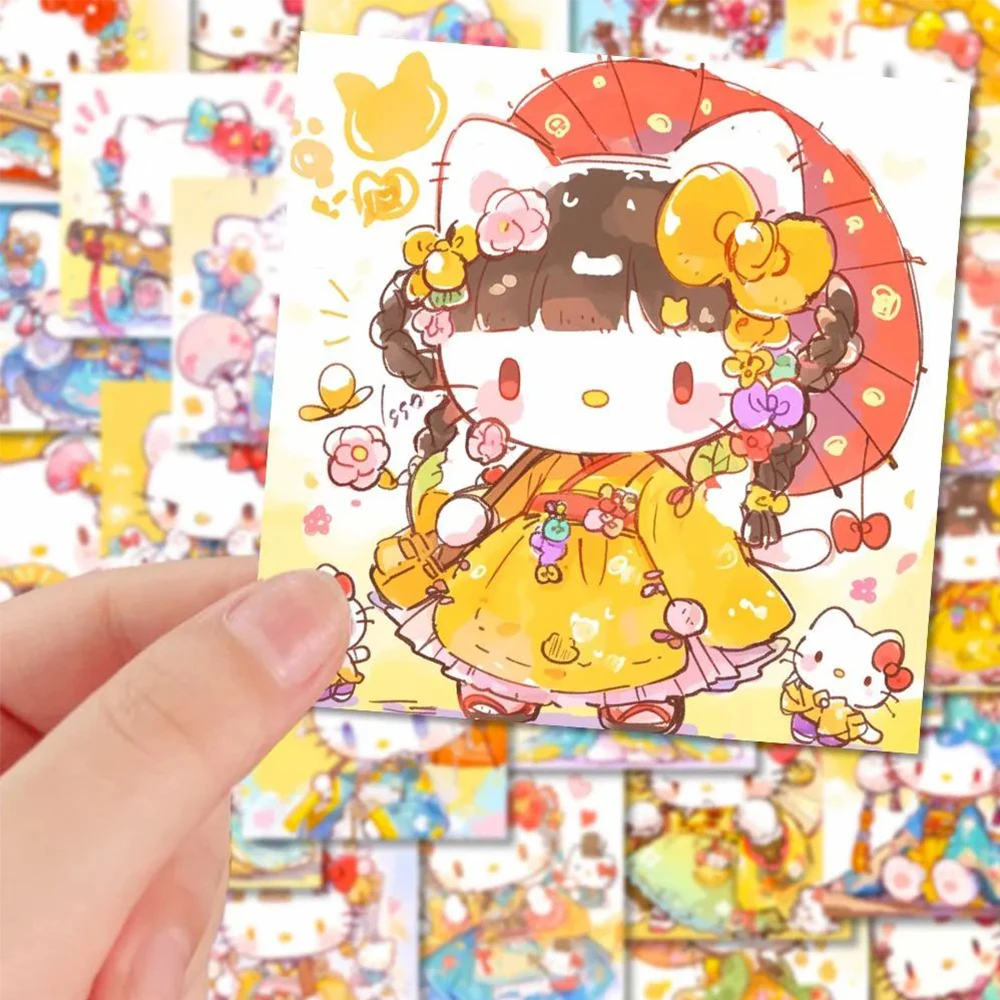 10-30-50pcs-Sanrio-Ancient-Customs-Hello-Kitty-Stickers-Cute-Cartoon ...