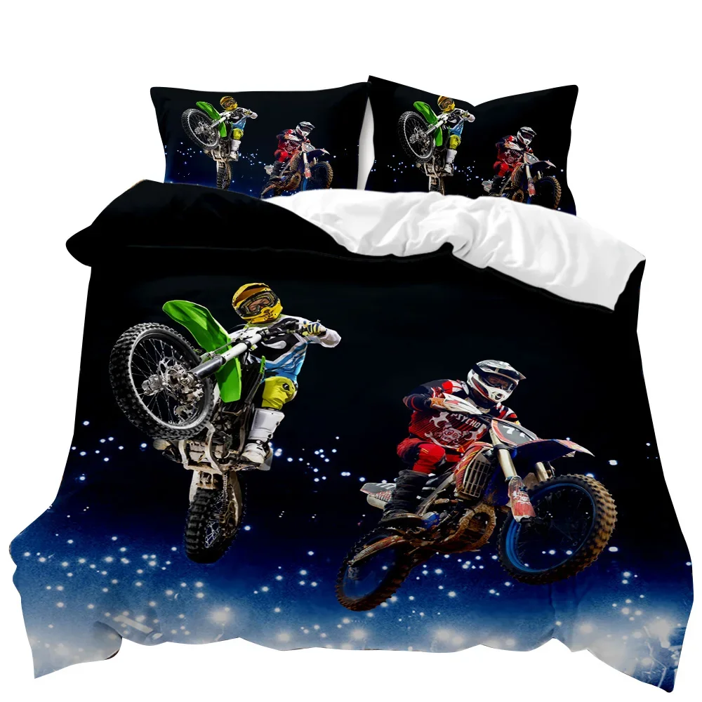 Motorcycle-Duvet-Cover-Set-Motocross-Racing-Bedding-Dirt-Bike-Extreme ...