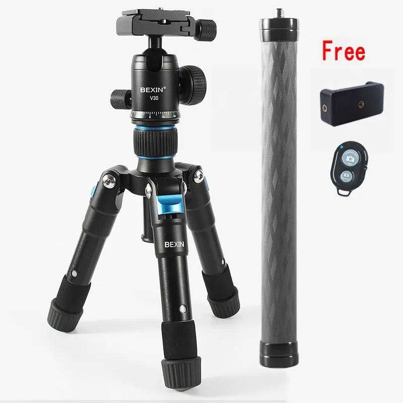 BEXIN Portable Tripode phone Travel Stand Tabletop Video Mini Tripod ...