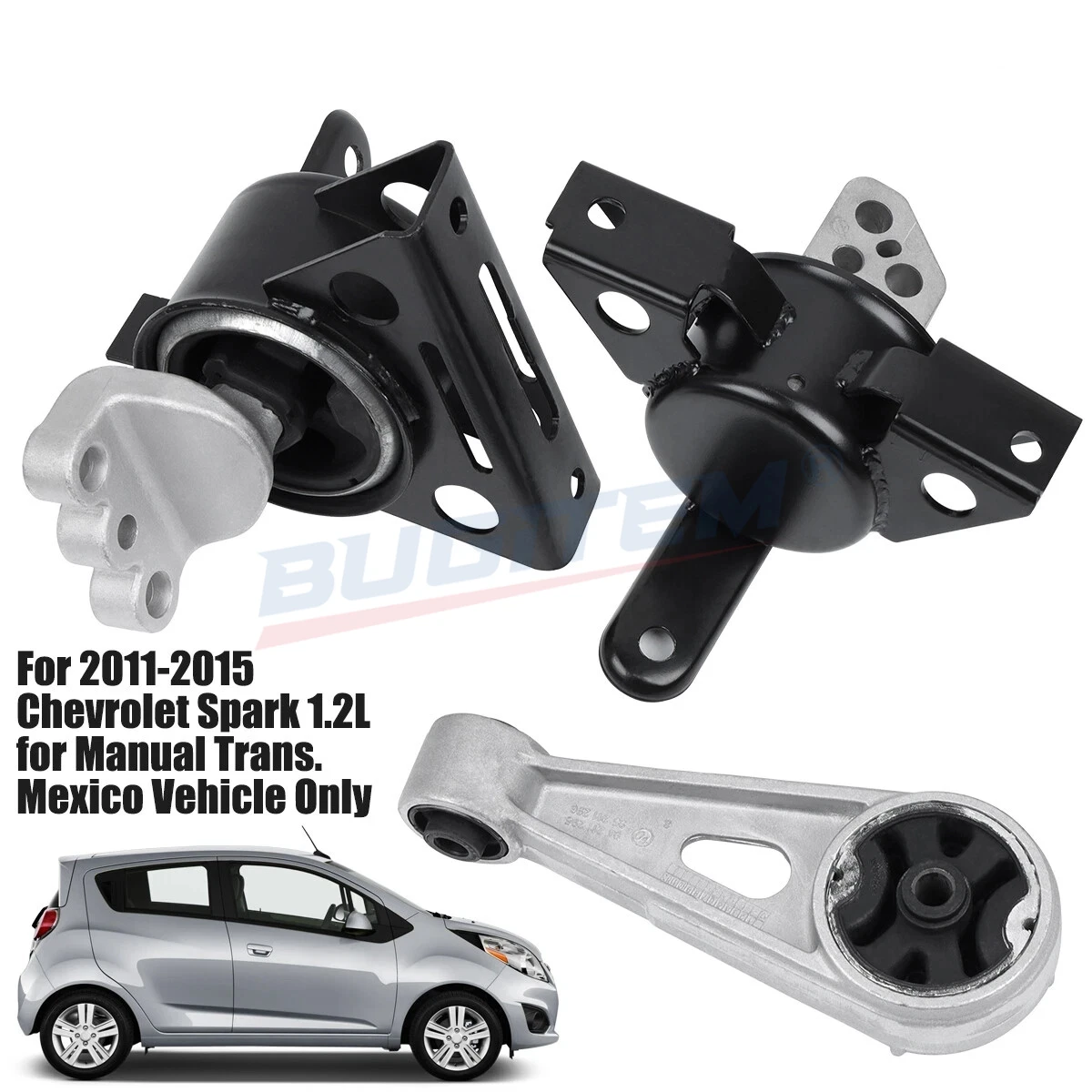 3PCS Engine Motor & Transmission Mount 96686002 95211295 95969583 ...