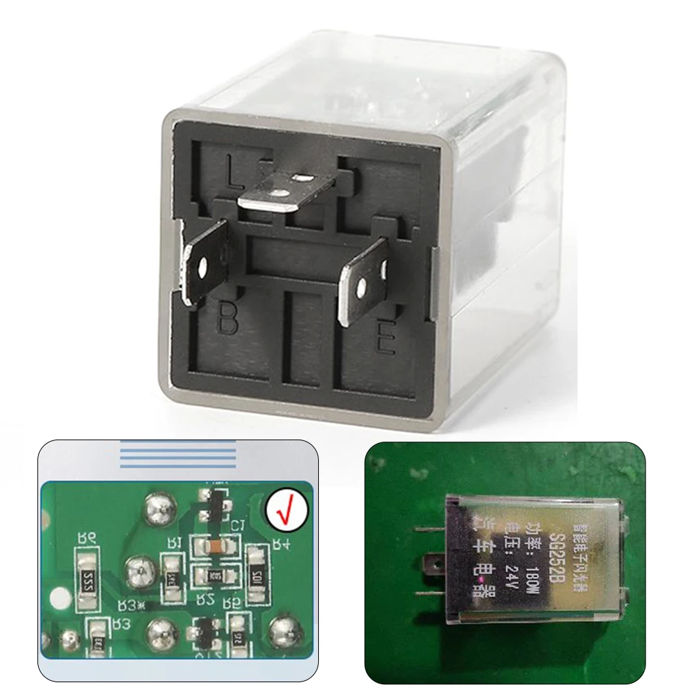 24V-3-Pin-LED-Adjustable-Car-Flasher-Relay-To-Fix-LED-Light-Turn-Signal ...