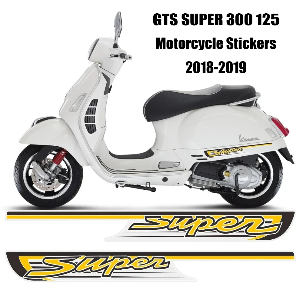 For-VESPA-GTS-SUPER-125-300-Motorcycle-Stickers-Side-Decal-Anti-Scratch ...
