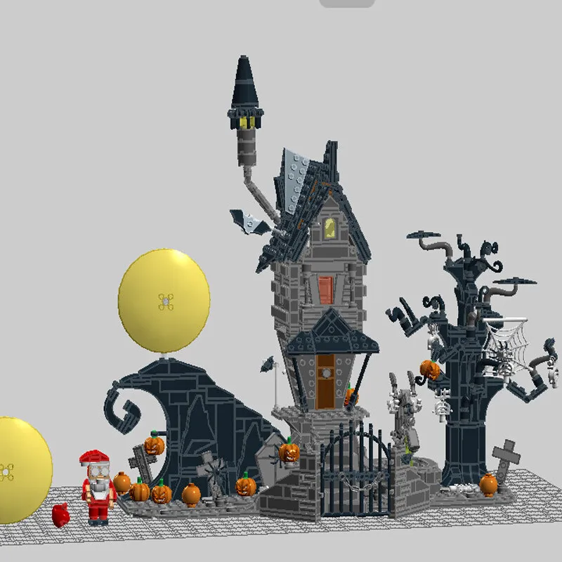 BuildMoc-Halloween-Nightmare-House-Building-Blocks-Set-Pumpkin-Ghost ...