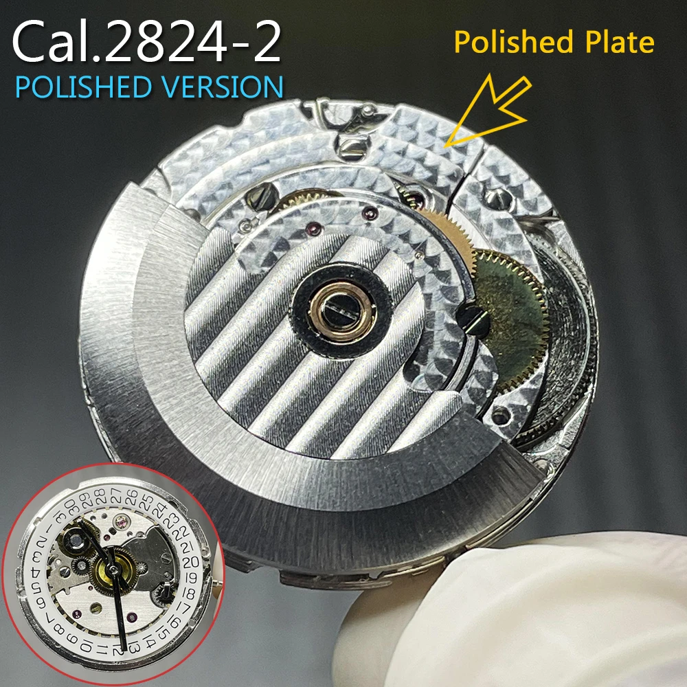 High Accuracy 2824 2 Clone Polished Plate Version Seagull 2824 2 ST2130 Automatic Mechanical ...