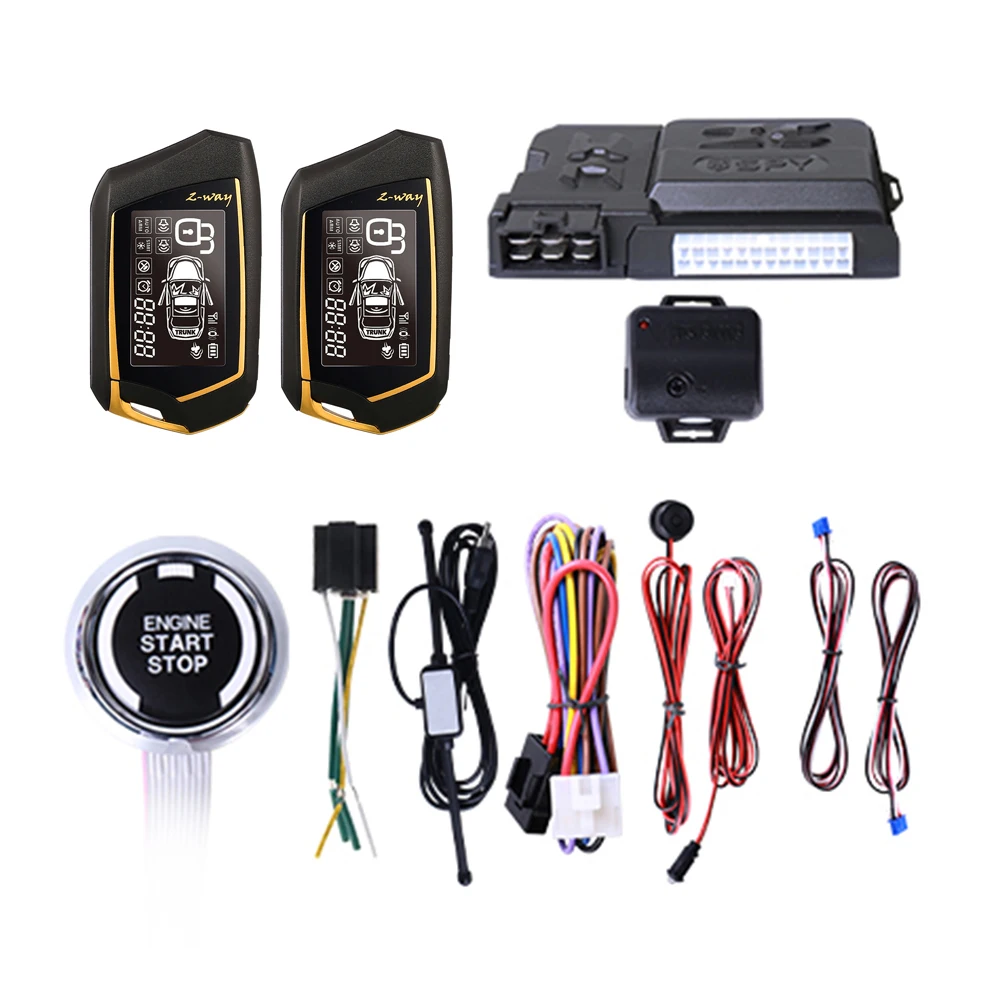 Car-Anti-Theft-Alarm-Remote-Starter-System-PKE-Keyless-Entry-BT-Remote ...
