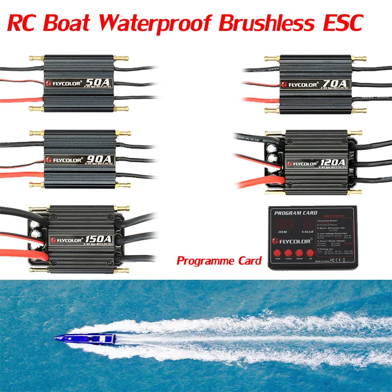 Flycolor-RC-Boat-Waterproof-Brushless-ESC-50A-70A-90A-120A-150A-2-6S ...