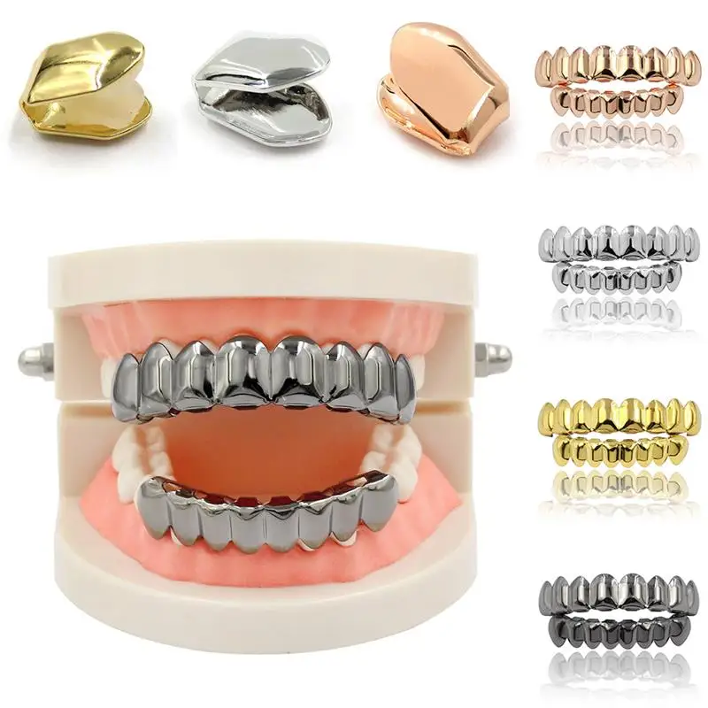 2pcs Single Tooth Cap Grills Hip Hop Style Teeth Hip Hop Teeth Brace ...