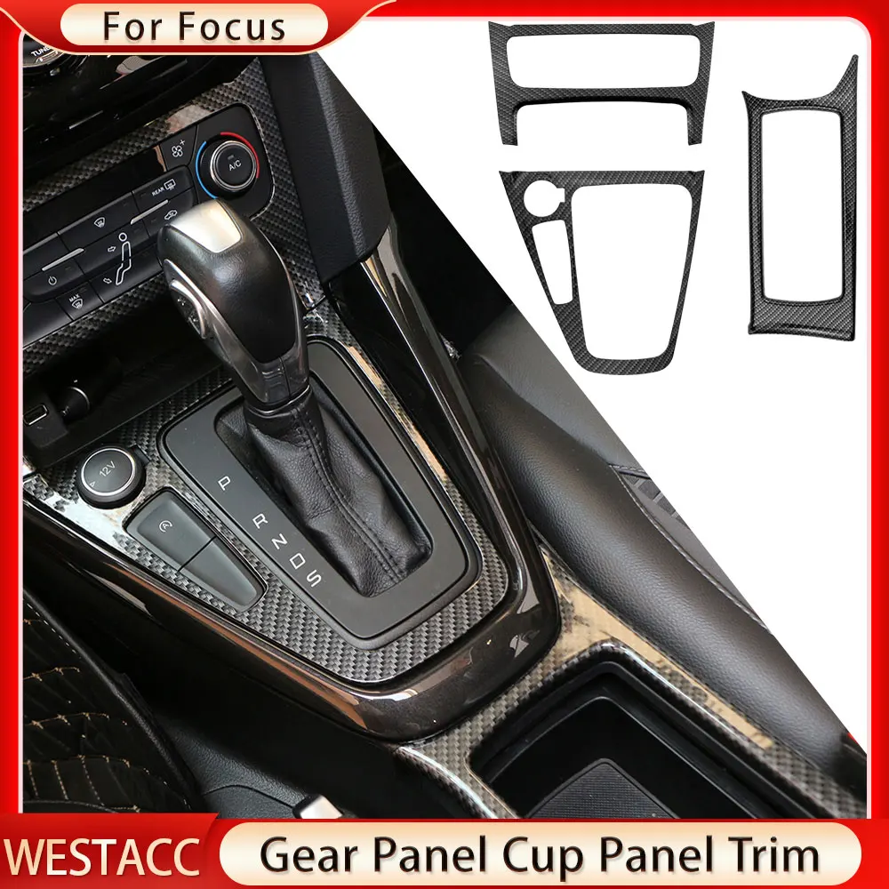 3Pcs-Car-Gear-Shift-Panel-Cover-for-Ford-Focus-3-MK3-2015-2018-AC ...