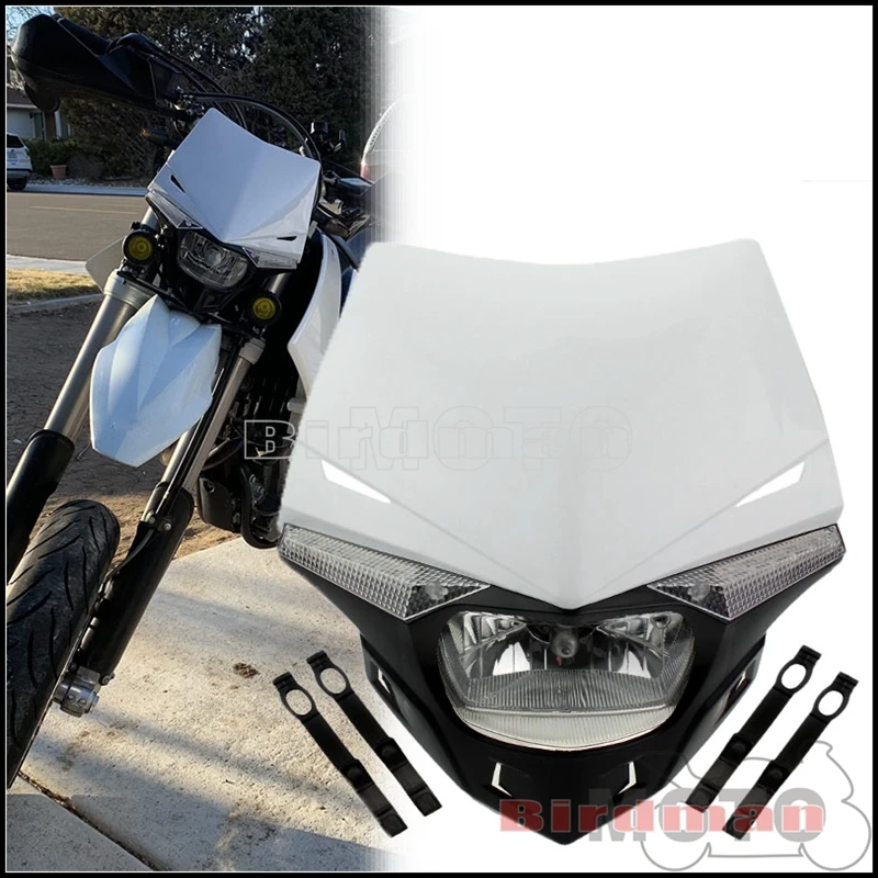 Motorcycle Supermoto 12V Headlight Off Road Headlamp Head Light Mask ...