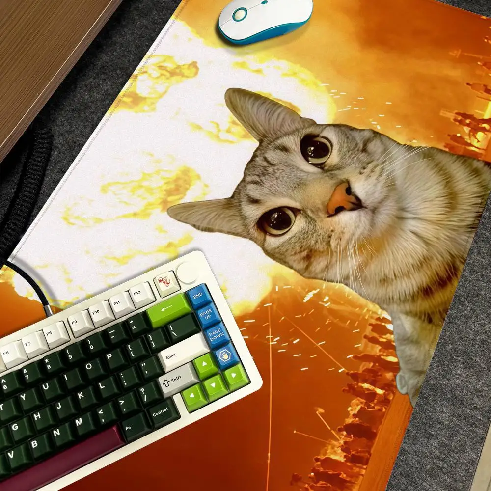 Funny Cat MeMe Mouse Pad Xxl Computer Large Size Non-slip Gamer ...