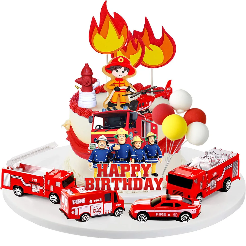 Happy Birthday Fireman Cake