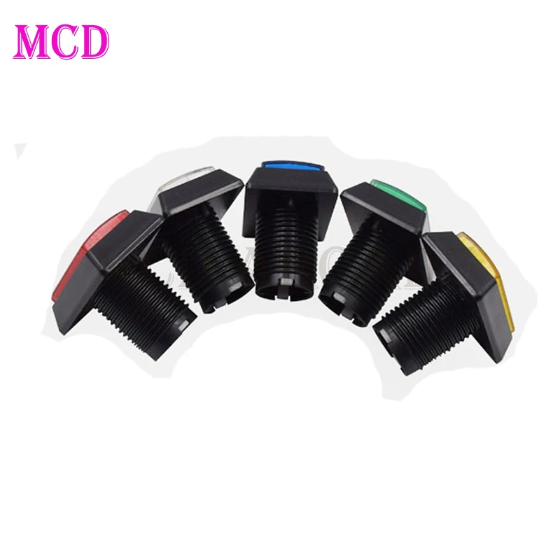 33mm Arcade Button Lighting Rectangular Push Button Switch with LED 12V ...