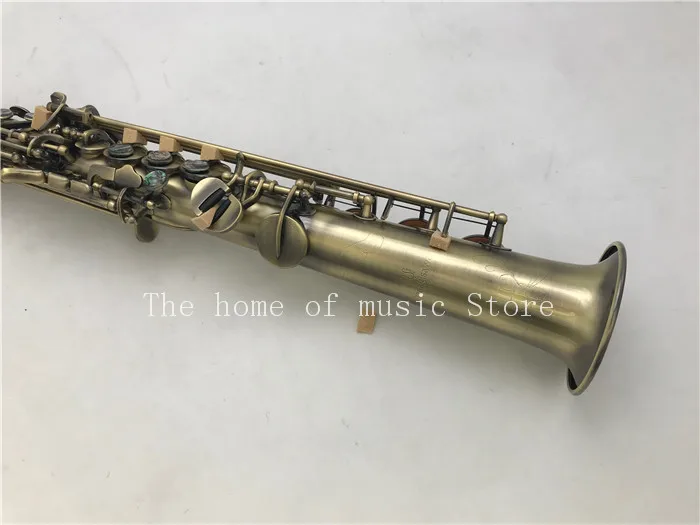 Popular-Saxophone-Soprano-S-901-Bb-Retro-sax-Antique-copper-Musical ...