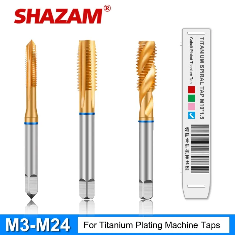 SHAZAM-Blue-Circle-Titanium-Plated-Cobalt-Containing-Tap-Spiral ...