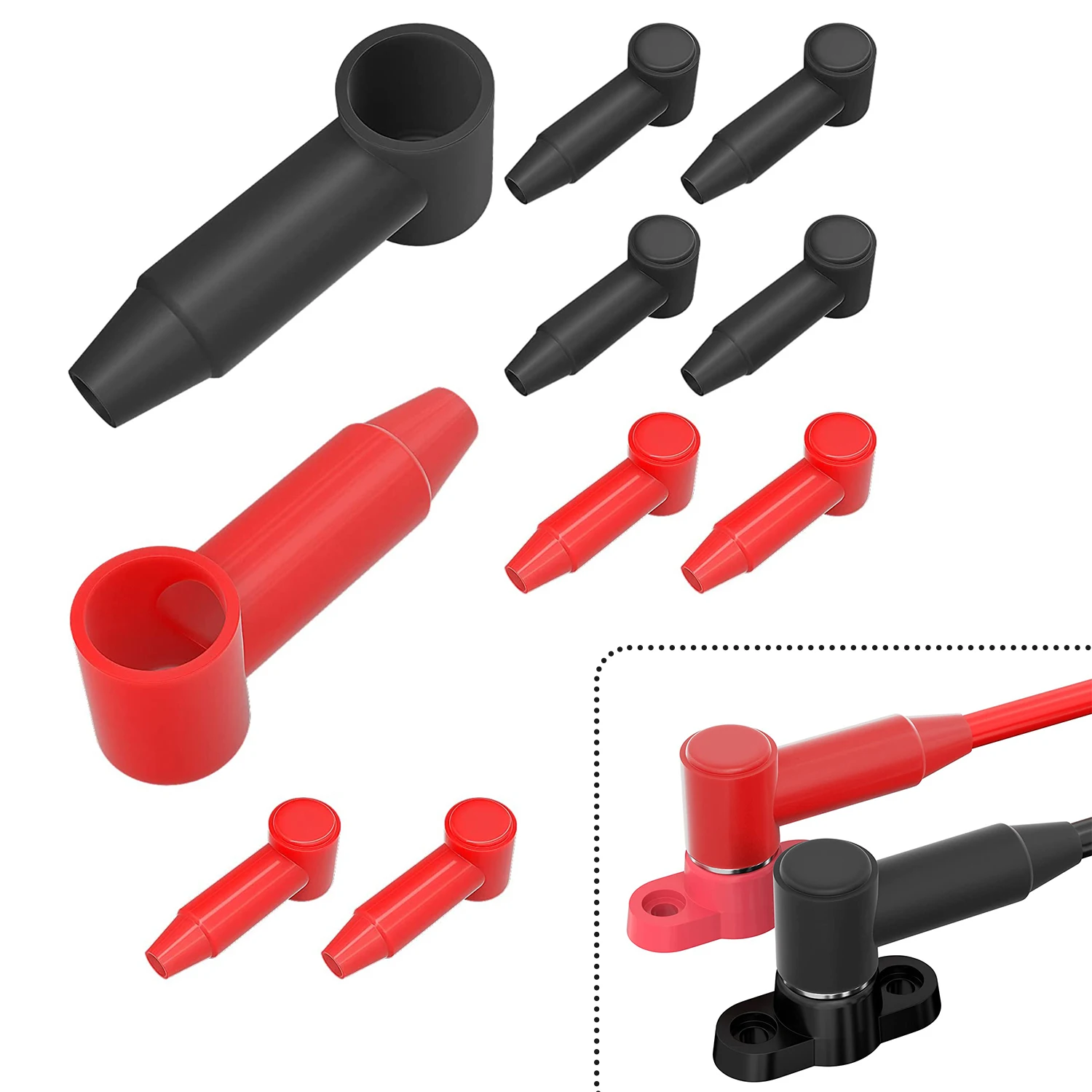 10PCS-Battery-Terminal-Cover-Insulated-Rubber-Terminal-Protector-Boot ...