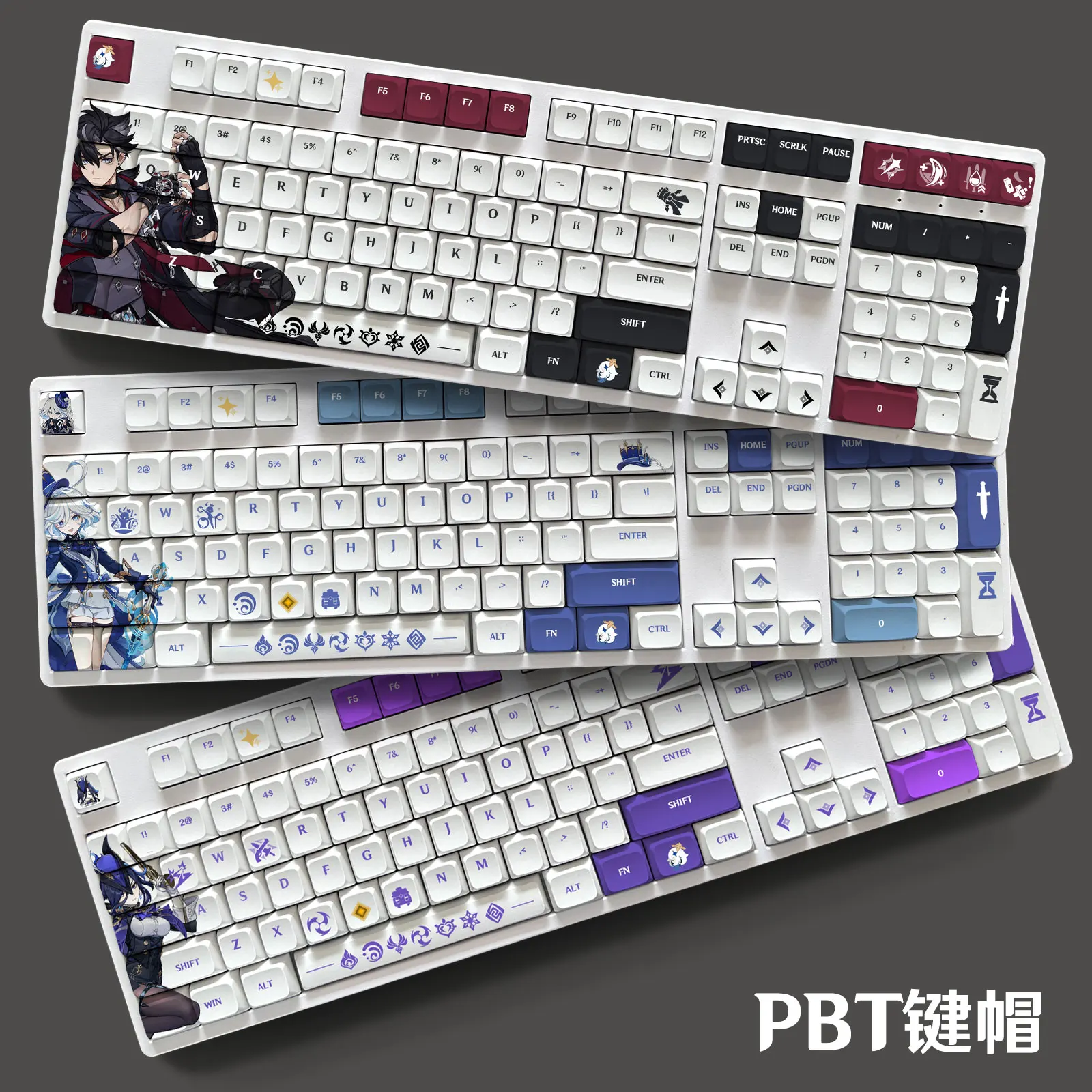 Xilonen Mualani Kinich 119 Key Cap Genshin Impact PBT DYE Sublimation ...