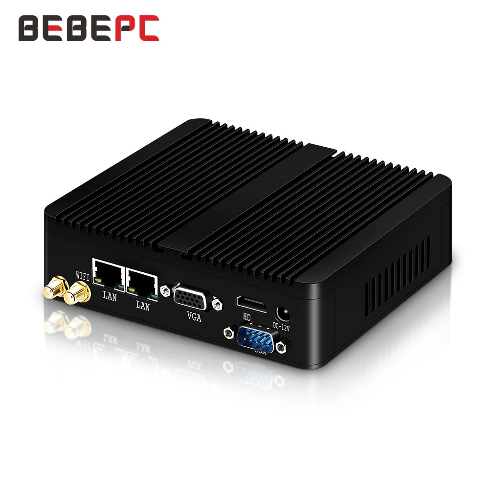 Bebepc Fanless Mini Pc Intel Celeron J1900 N2830 Dual Lan Windows 10 N2930 4 Core Industrial ...
