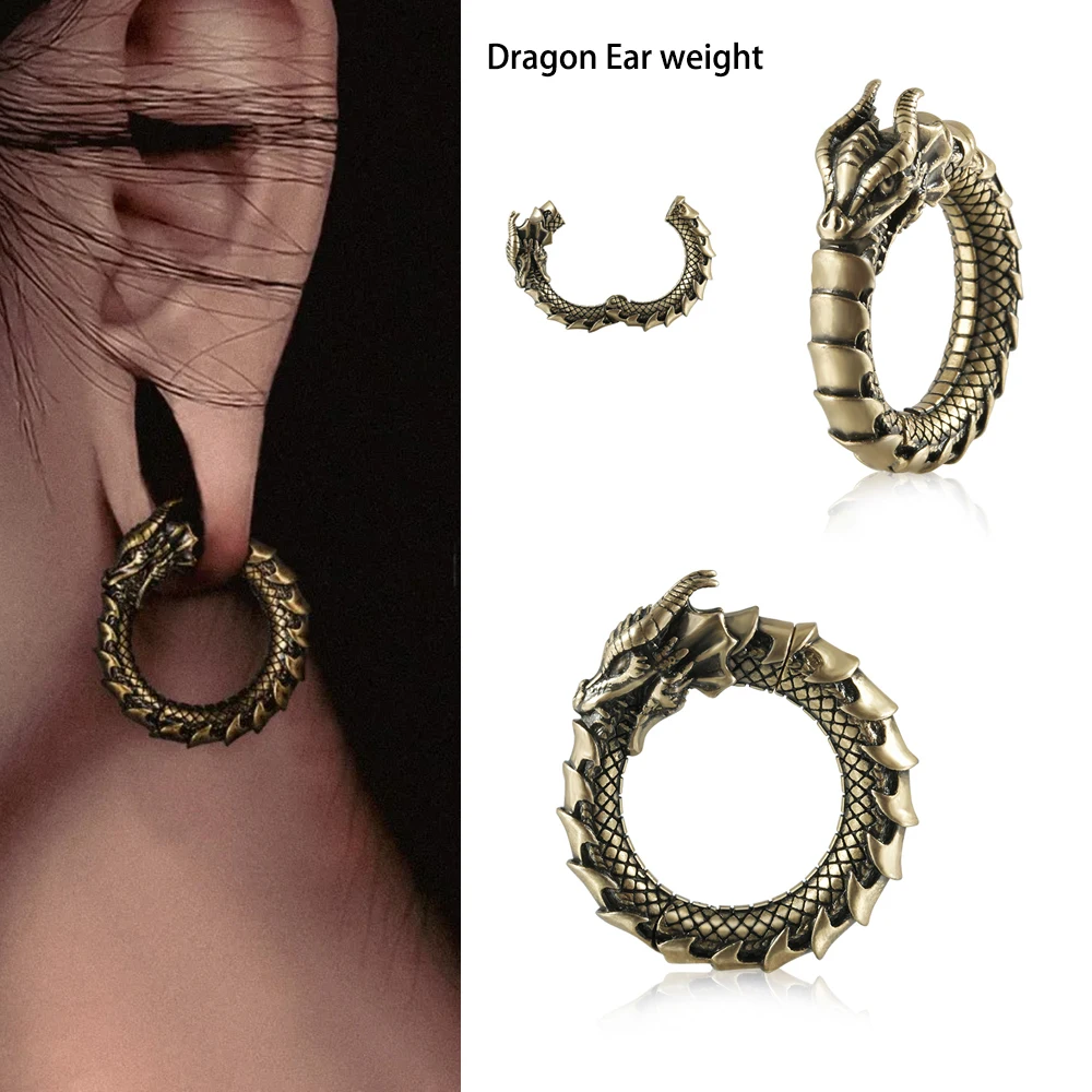 Dreamlee-1Pc-Dragon-Magnet-Ear-Weight-Copper-Magnetic-Expander-Plug ...