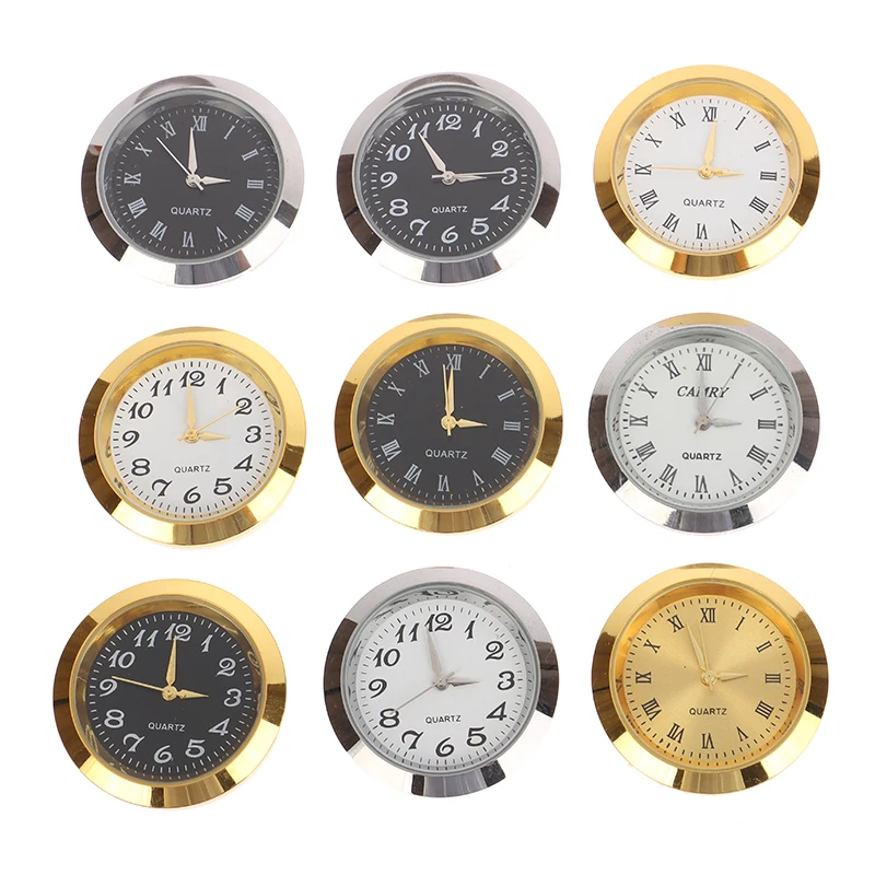 Quartz-Glass-Mirror-Clock-Watch-Head-Movement-Round-Clocks-Head-Mosaic ...