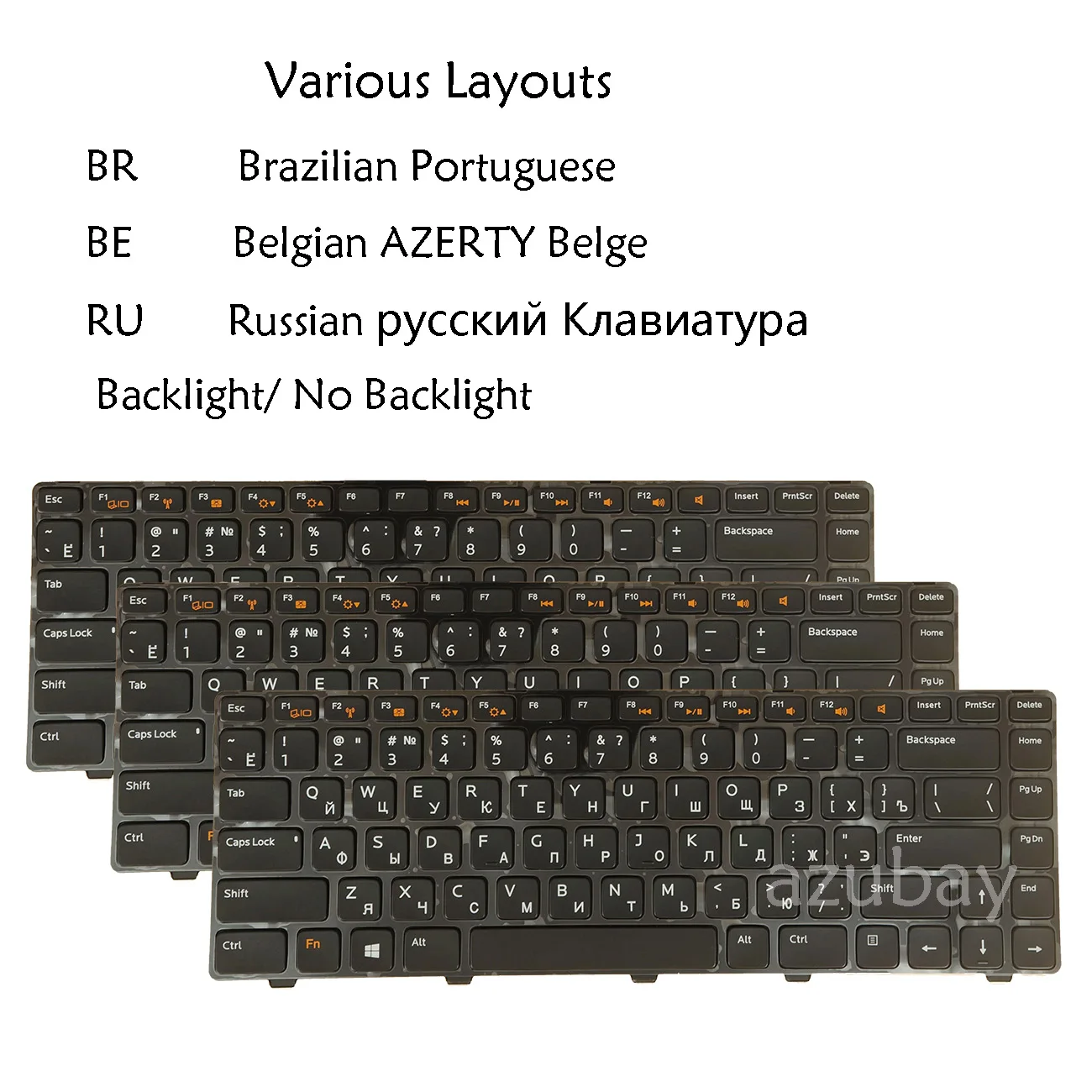 Russian BR Portuguese Belgian Keyboard For Dell Vostro 1440 1445 1450 ...