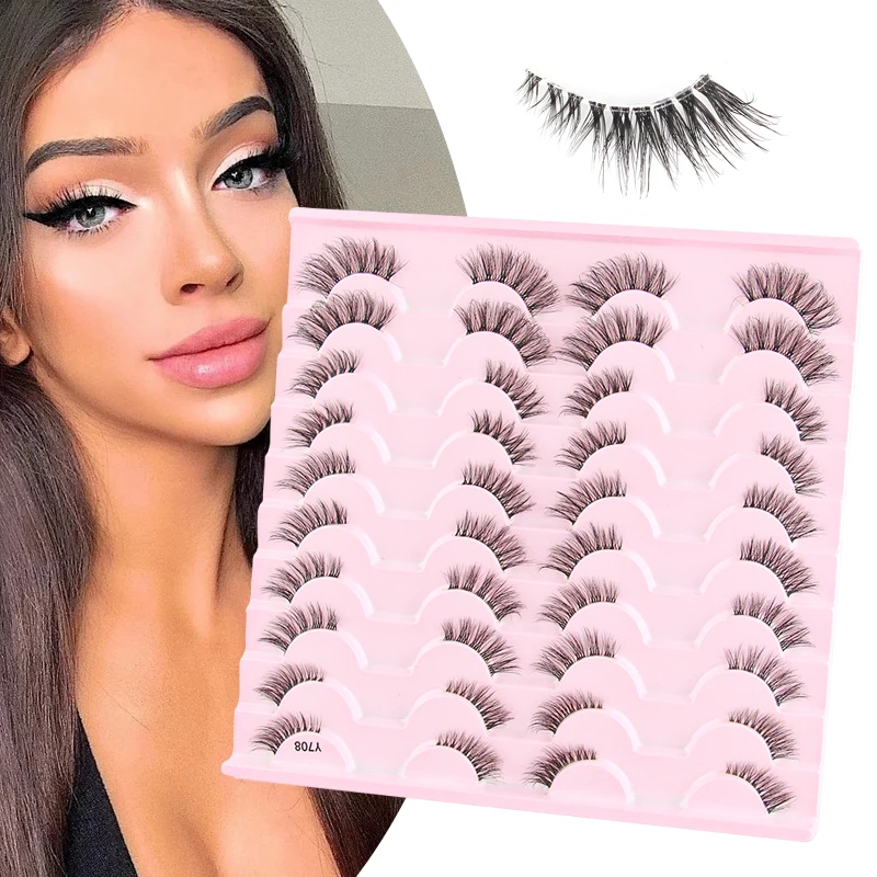 Half-Eyelashes-5-10-14-20-Pairs-Natural-Faux-Mink-Lashes-Cat-Eye-Lashes ...