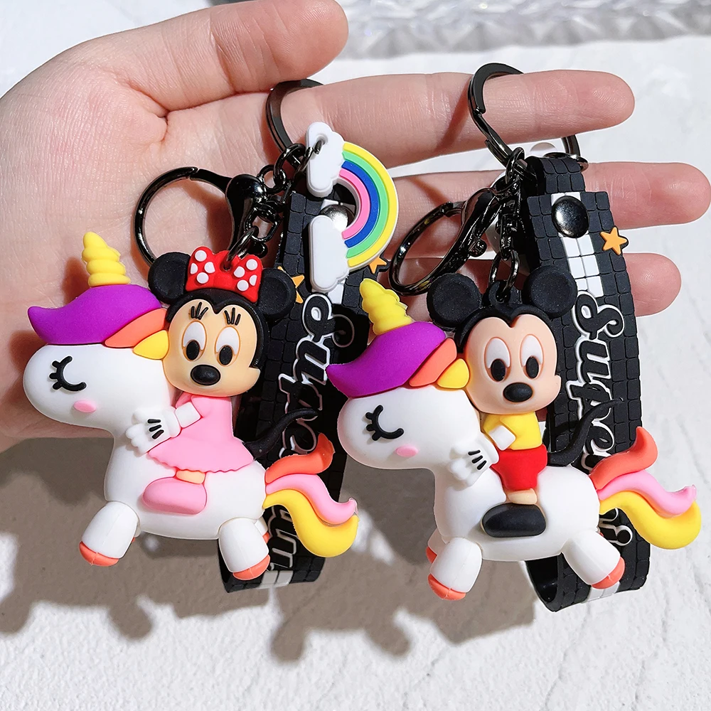 Cartoon-Mickey-Mouse-Keychains-Donald-Duck-Winnie-Pooh-Keyring-Disney ...