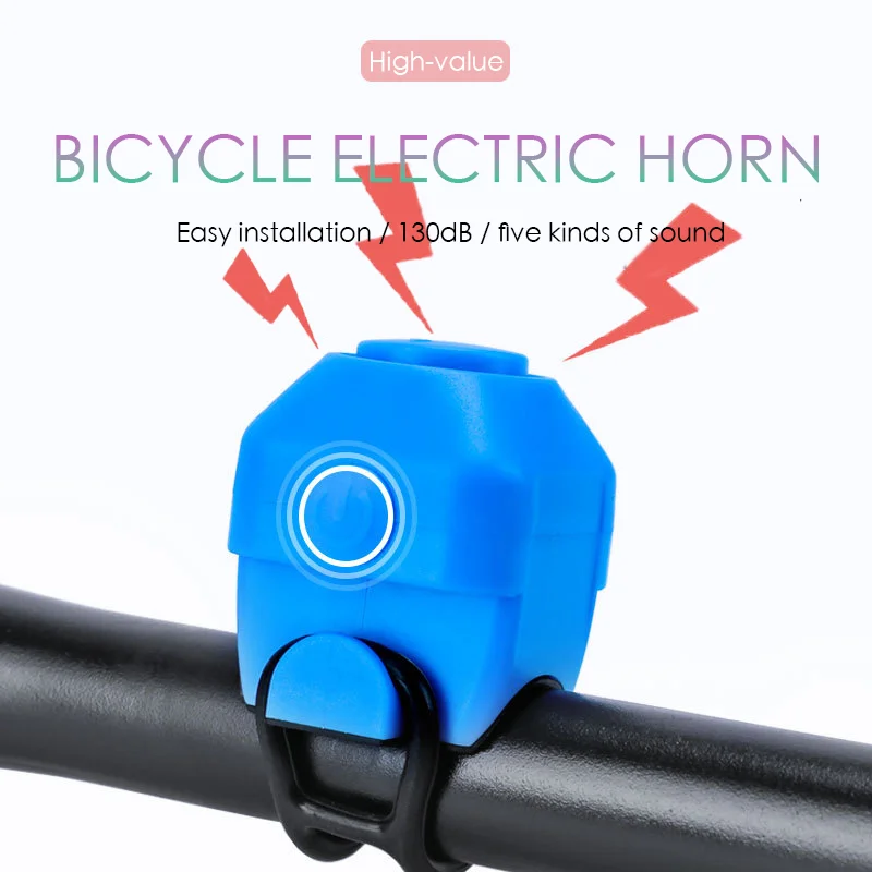 Bike-Electronic-Loud-Horn-130-db-Warning-Safety-Electric-Bell-Police ...