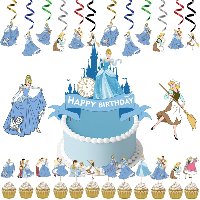 Cinderella Theme Cake Toppers