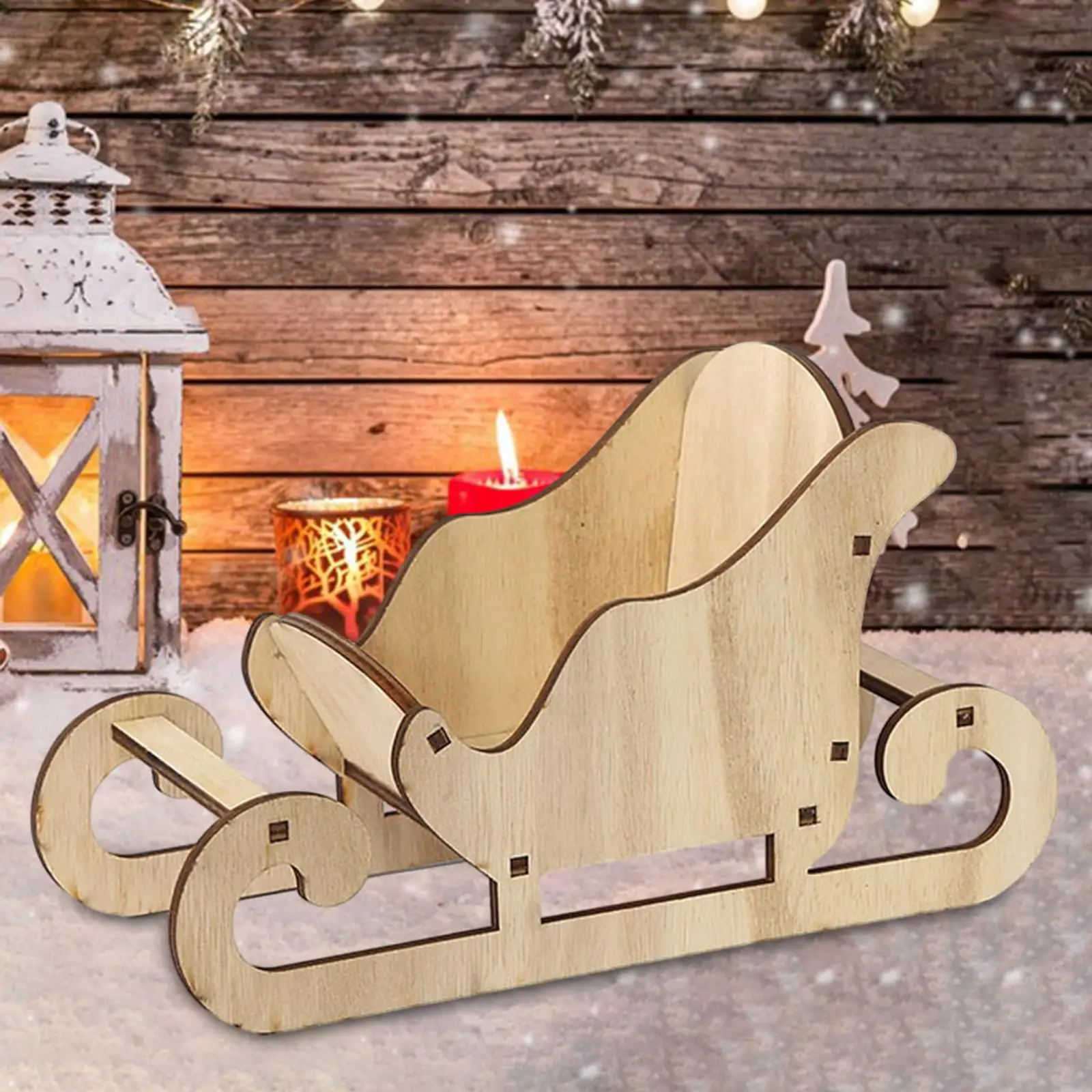 Trineo-de-Pap-Noel-de-madera-artesan-a-coleccionable-modelo-de-trineo ...