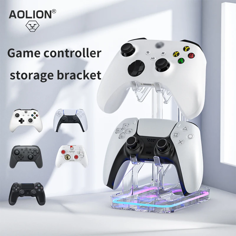 RGB-Dual-Game-Controller-Holder-Acrylic-Gamepad-Handle-Bracket-Display ...