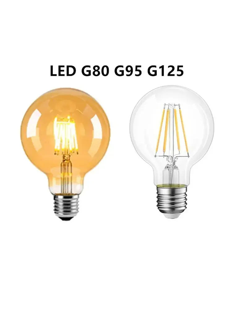 LED-Edison-Filament-Light-Retr-Bulb-Brown-Golden-G80-G95-G125-4W-6W-8W ...