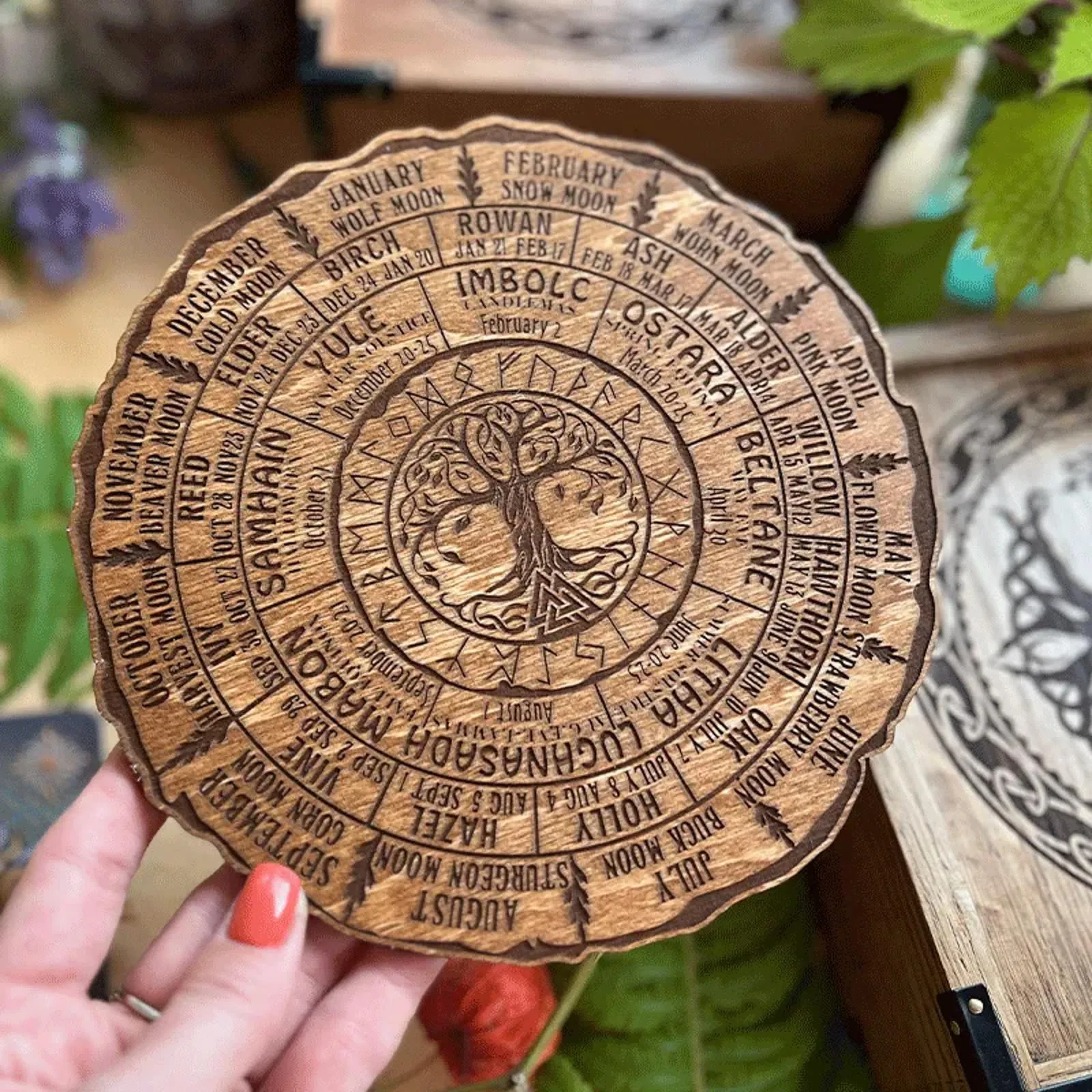 Tree-Calendar-Wheel-Of-The-Year-Wood-Sign-Tree-Of-Life-Calendar ...